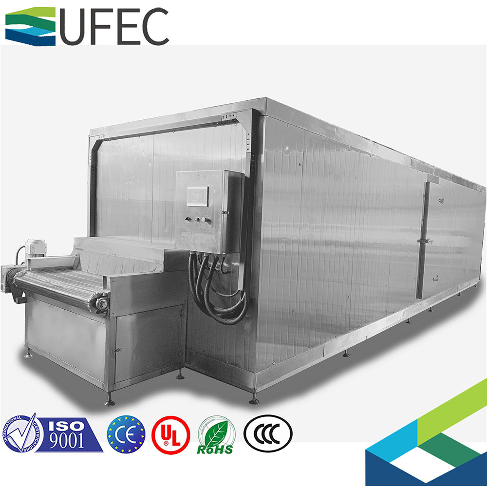 automatic 300kg/h fluidized tunnel iqf freezer machine ammonia freon ...